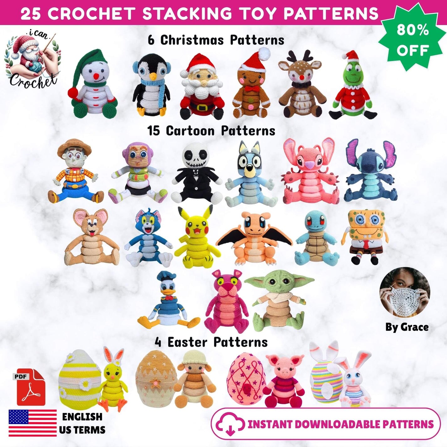 My Ultimate Crochet Stacking Toy Patterns Bundle – ICANCROCHET